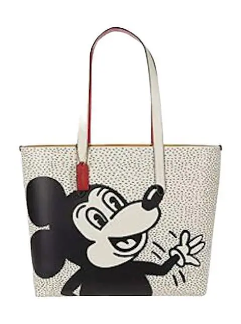 COACH X Disney Mickey Mouse Leather Tote Bag - White