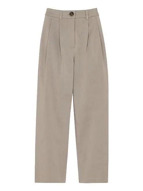 Whistles Barrel-leg Woven Trousers - Cream
