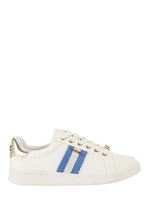 Carvela Palermo Stripe Low-top Faux-leather Trainers - Blue Other