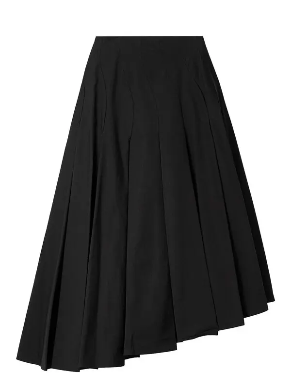 FFORME Rio Asymmetric Midi Skirt - Black