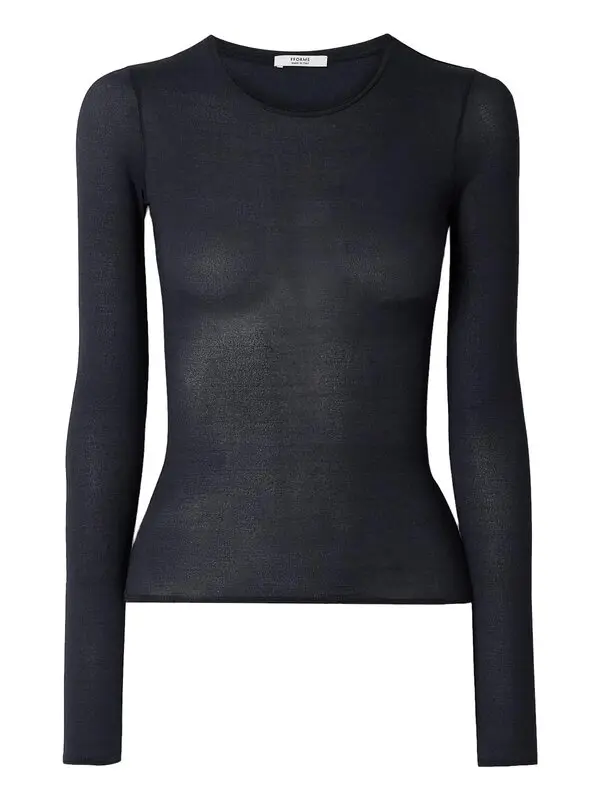 FFORME Ames Stretch-silk T-shirt - Blue