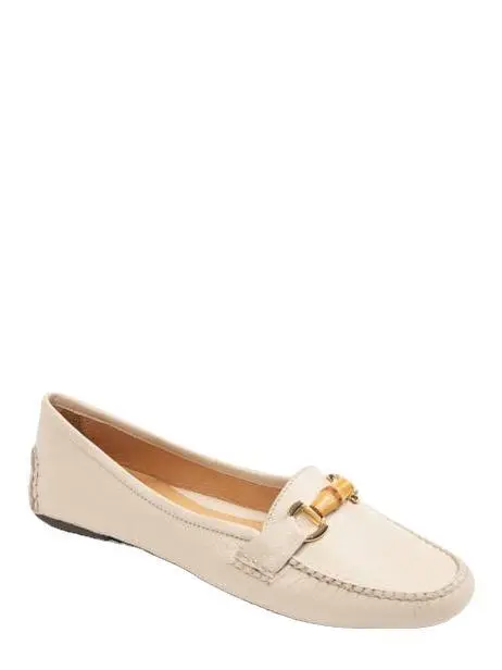 PATRICIA GREEN Jillian Driving Loafer - Cream Leather