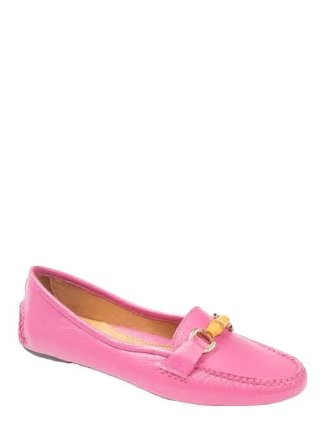 PATRICIA GREEN Jillian Driving Loafer - Hot Pink Leather
