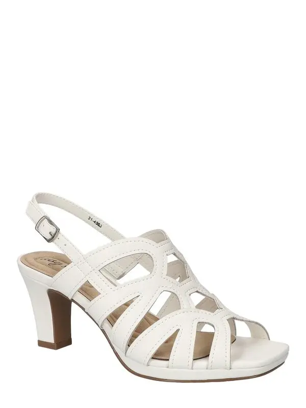 EASY WORKS BY EASY STREET Jetty Slingback Sandals - White