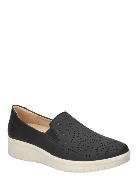 EASY WORKS BY EASY STREET Ying Perforated Slip-on Sneaker - Black