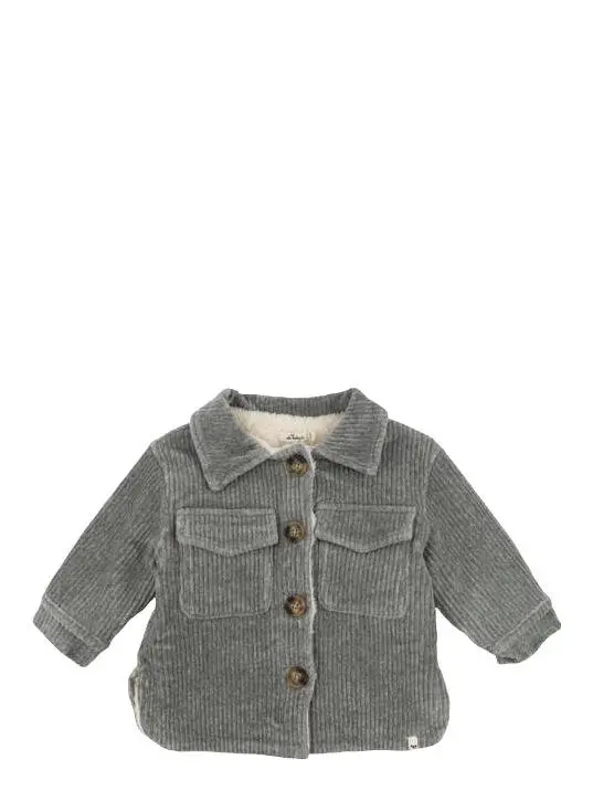 OH BABY! Corduroy Shacket - Heather Grey
