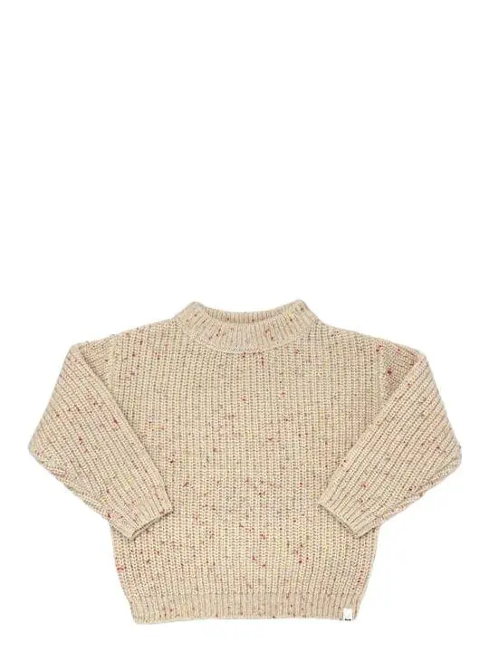 OH BABY! Grandpa Knitted Pullover - Cream/pink Confetti