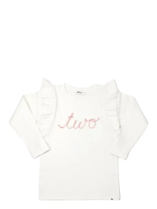 OH BABY! Two" Long Sleeve Tee - Cream
