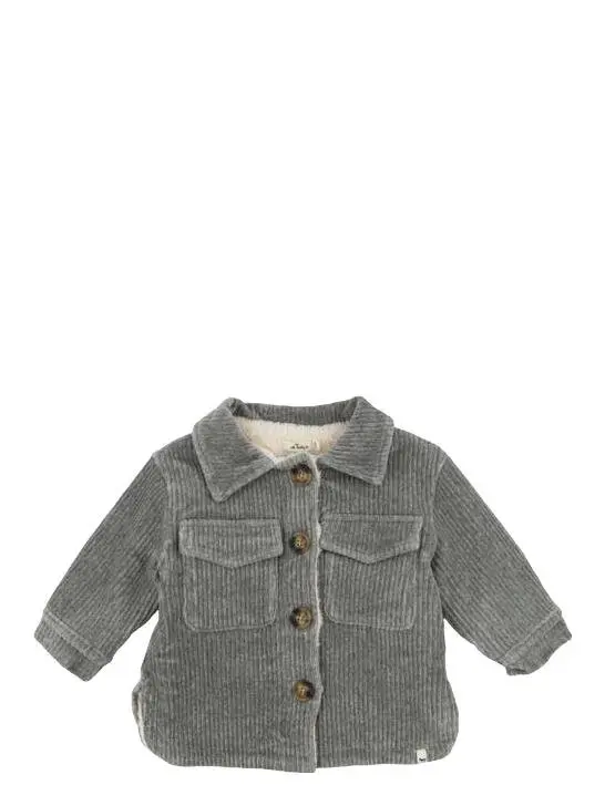 OH BABY! Corduroy Shacket - Heather Grey