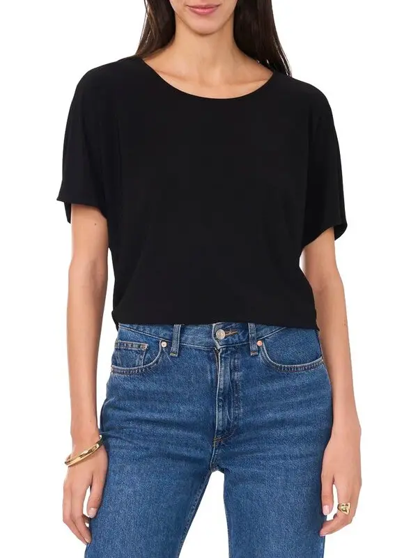 Vince Camuto Relaxed Fit High-low T-shirt - Rich Black