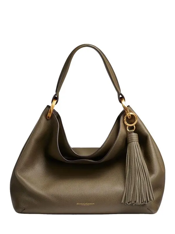 Donna Karan New York Glenwood Leather Shoulder Bag - Caper