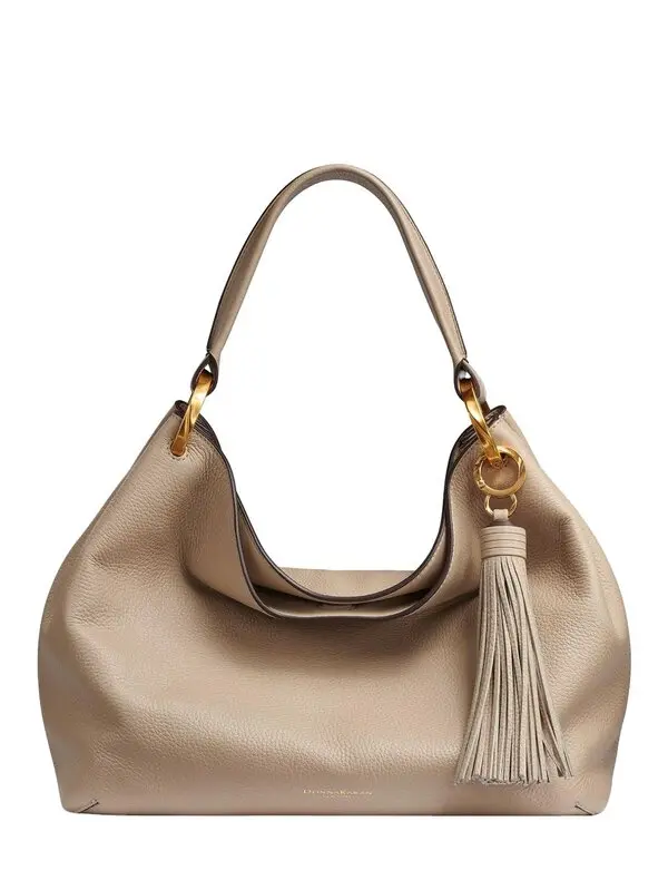 Donna Karan New York Glenwood Leather Shoulder Bag - Moth