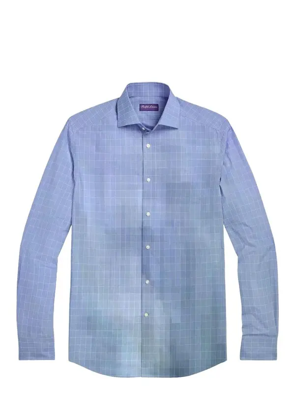 Ralph Lauren Purple Label Check Cotton Shirt - Blue