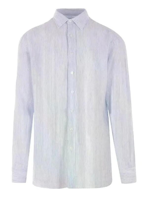 LARDINI Striped Shirt - Blue