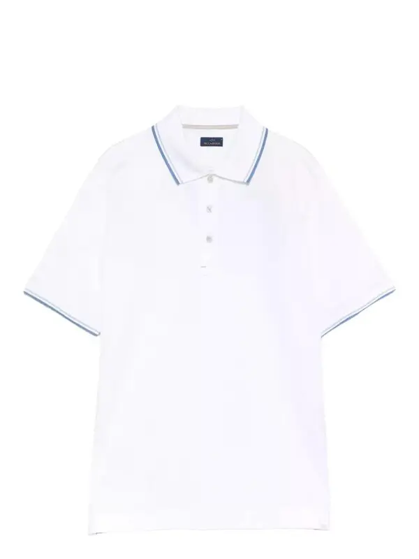 Paul & Shark Stripe-trim Polo Shirt - White