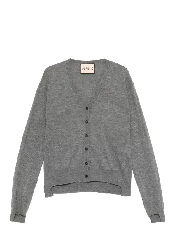 Plan C Cashmere Cardigan - Grey
