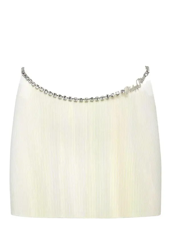 Philipp Plein Signature Mini Skirt - White