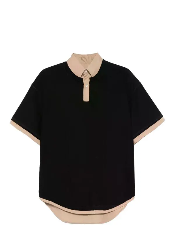 MAISON MARGIELA Layered-effect Polo Shirt - Black