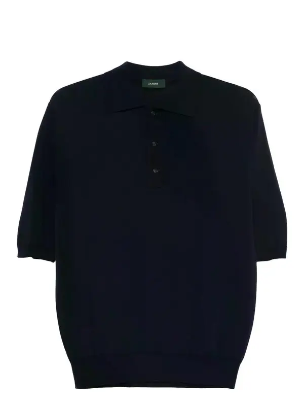 ZANONE Cotton Polo Shirt - Blue