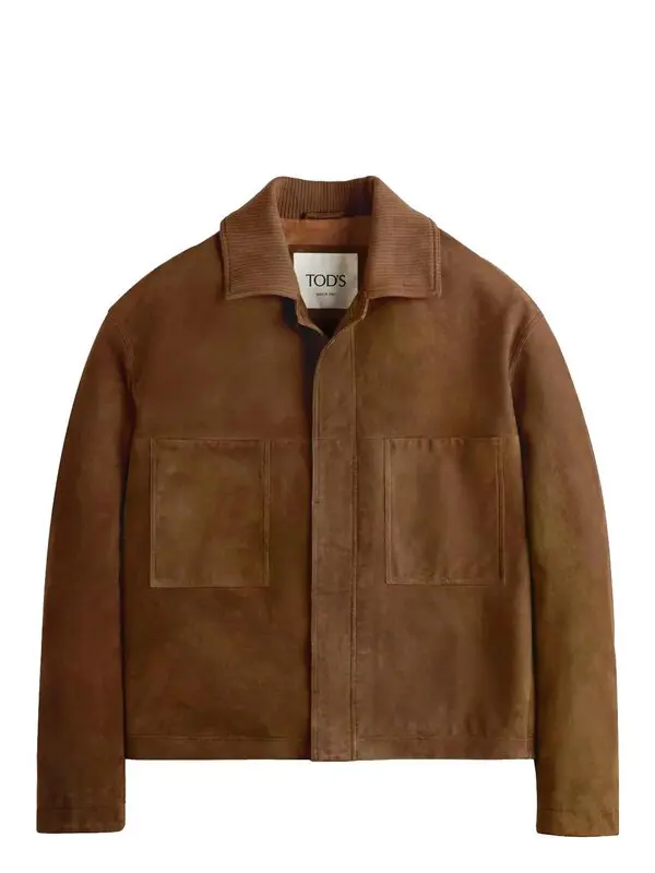 TOD'S Suede Jacket - Brown