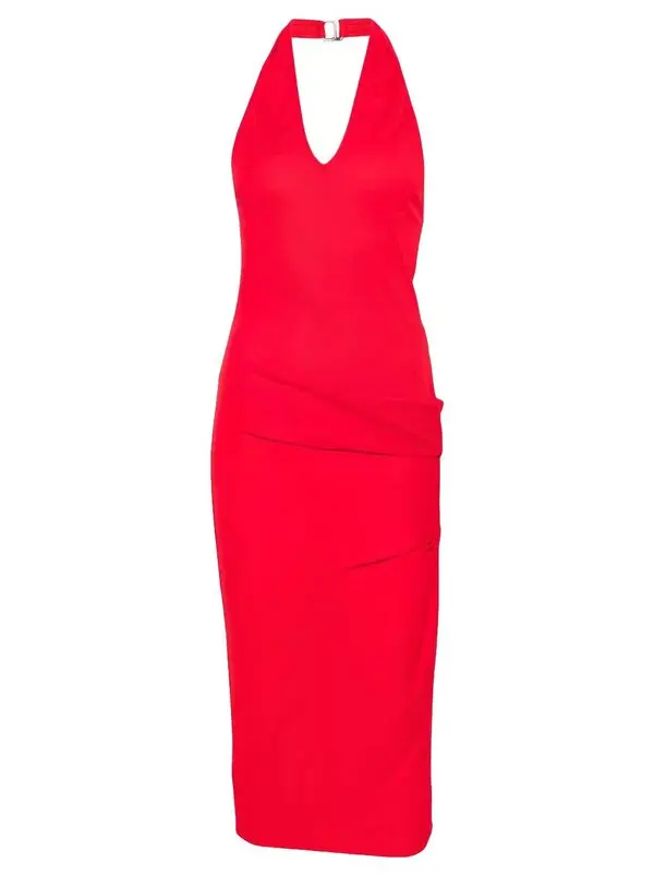 Jacquemus Halterneck Midi Dress - Red