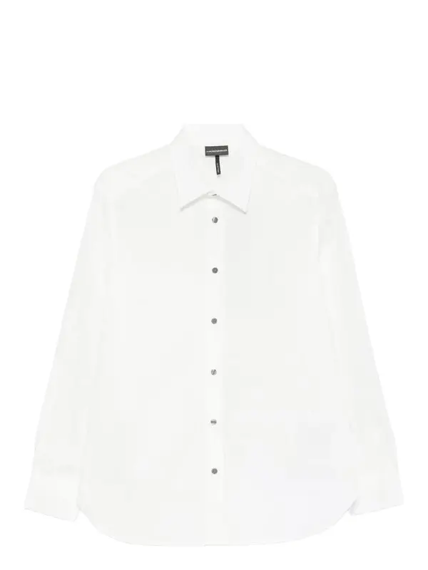 Emporio Armani Logo-jacquard Shirt - White