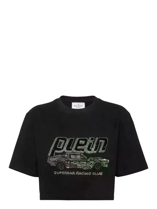 Philipp Plein Car Cropped T-shirt - Black