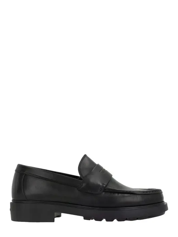FERRAGAMO Leather Loafers - Black