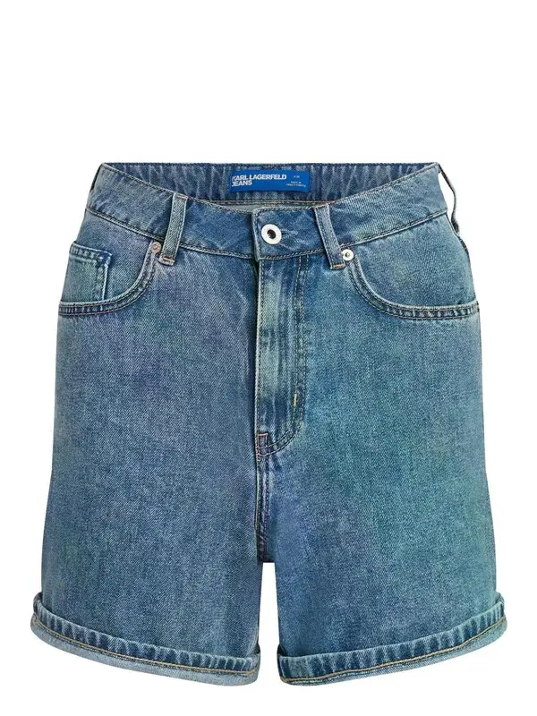Karl Lagerfeld High-rise Denim Shorts - Blue