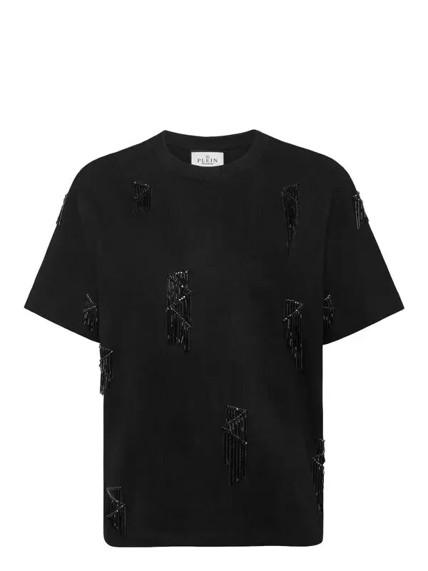 Philipp Plein Fringed T-shirt - Black
