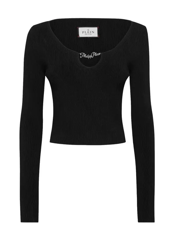 Philipp Plein Cropped Top - Black