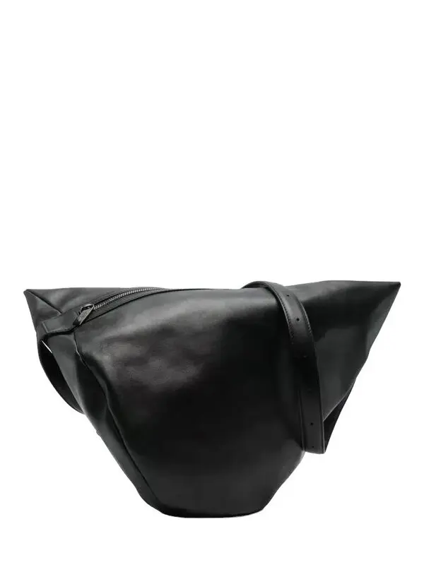 Yohji Yamamoto Leather Shoulder Bag - Black