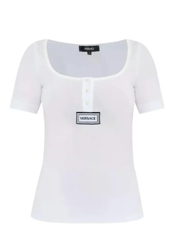 Versace Logo-appliqué T-shirt - White