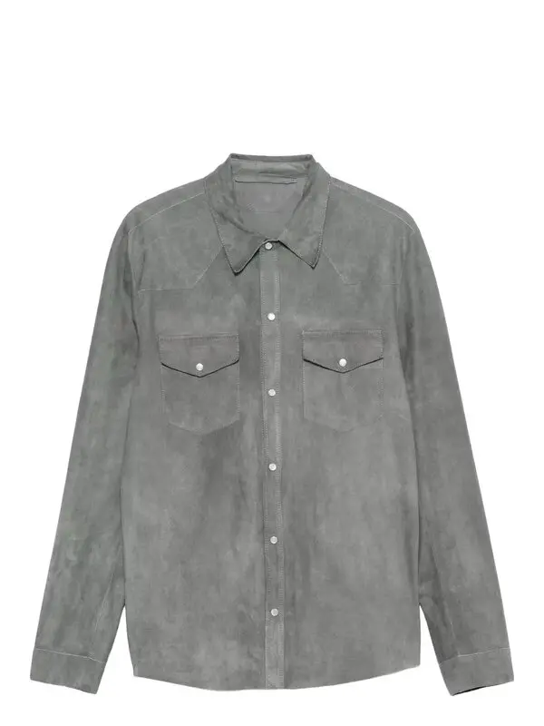 SALVATORE SANTORO Suede Shirt - Grey