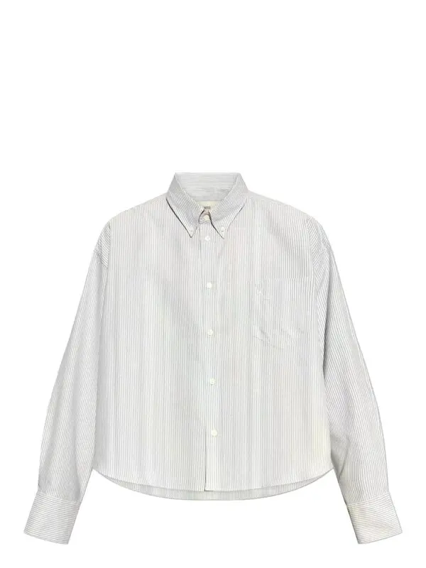 Ami Striped Cotton Shirt - White