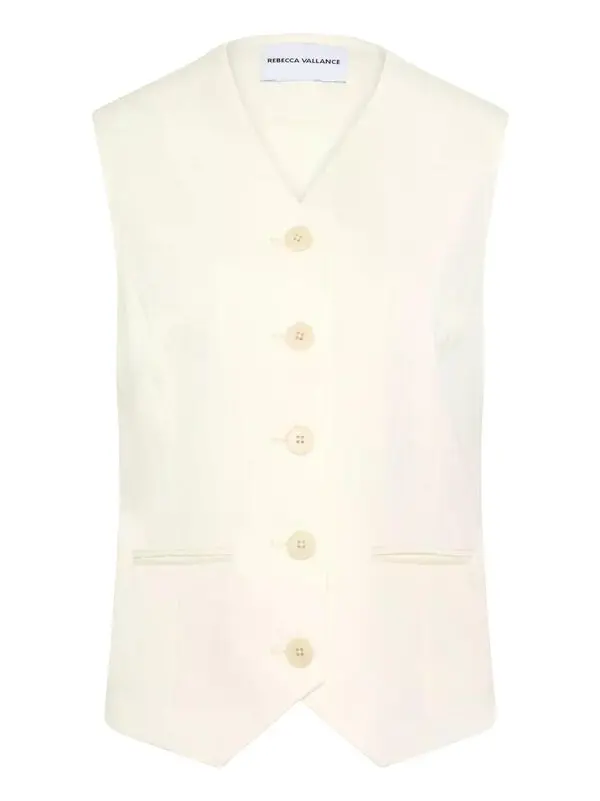 Rebecca Vallance Button-up Vest - Neutrals