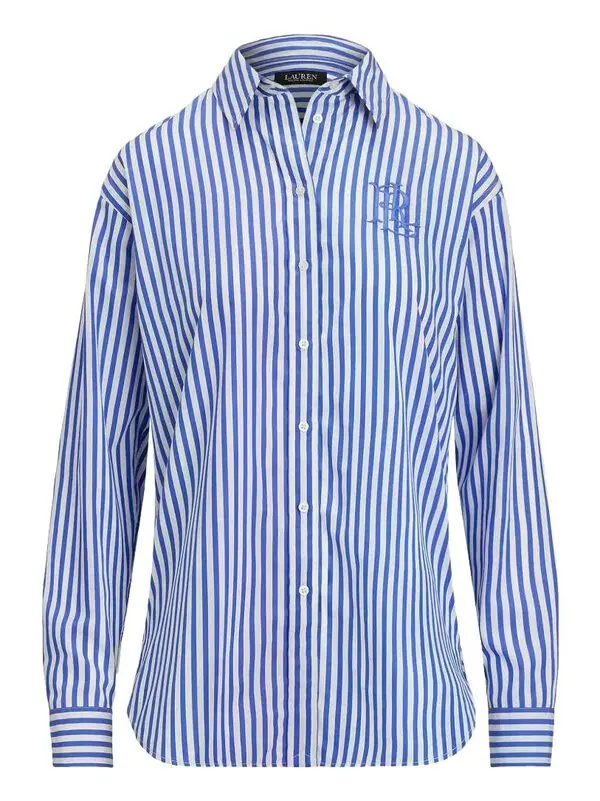 Ralph Lauren Striped Cotton Shirt - Blue