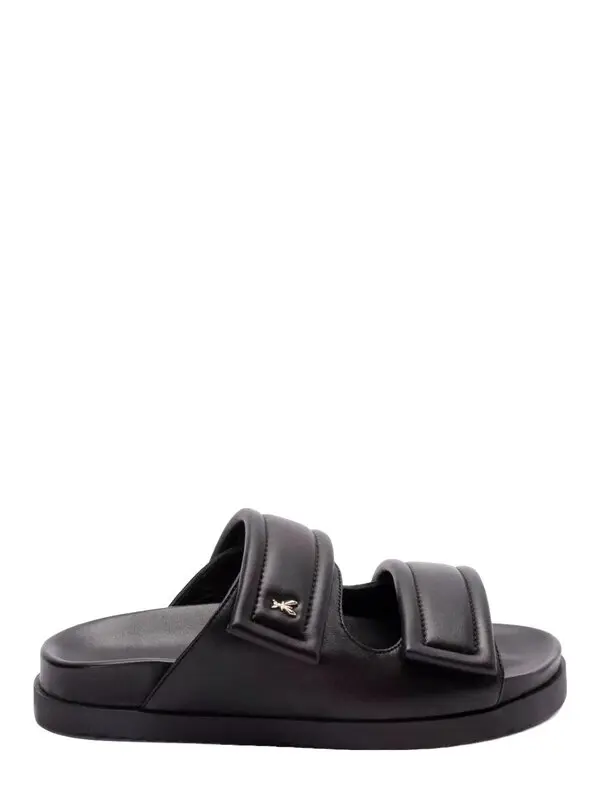 Patrizia Pepe Leather Slides - Black