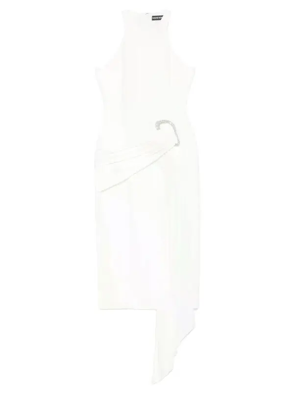David Koma Crystal-embellished Gown - White