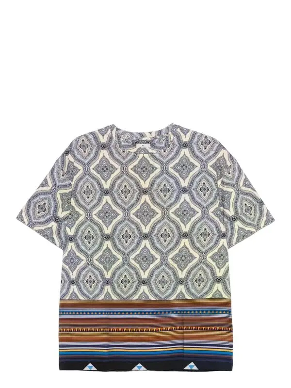 Etro Abstract-pattern T-shirt - Blue