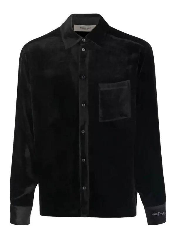 GOLDEN GOOSE Classic Collar Button-up Shirt - Black