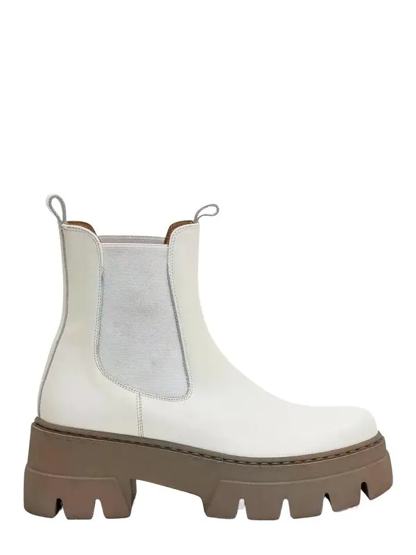 ENNEQUADRO 60mm Leather Chelsea Boots - White