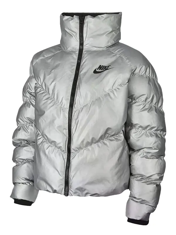 Nike Sportswear Synthetic Fill Shine Jacket - Silver