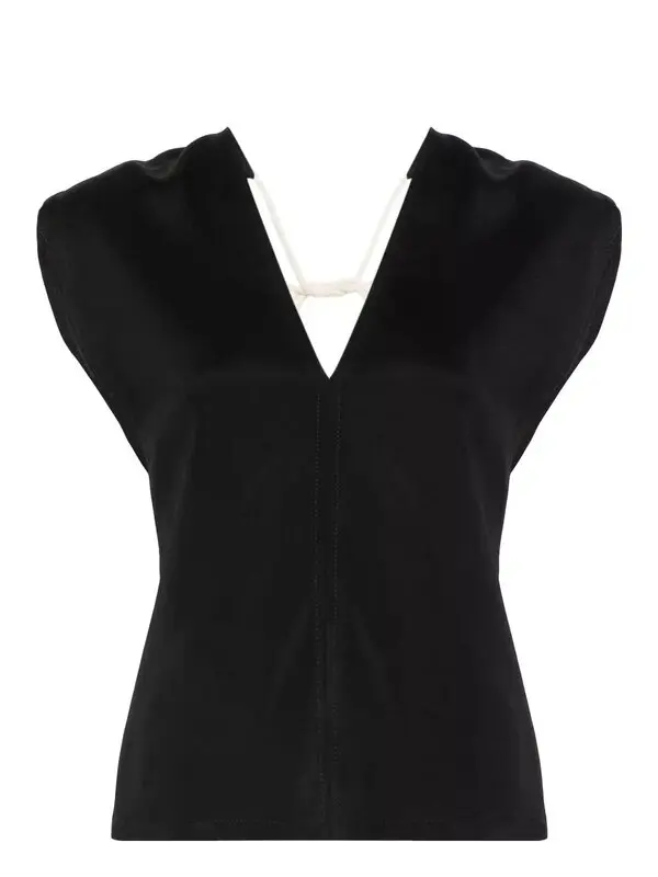 Plan C V-neck Top - Black