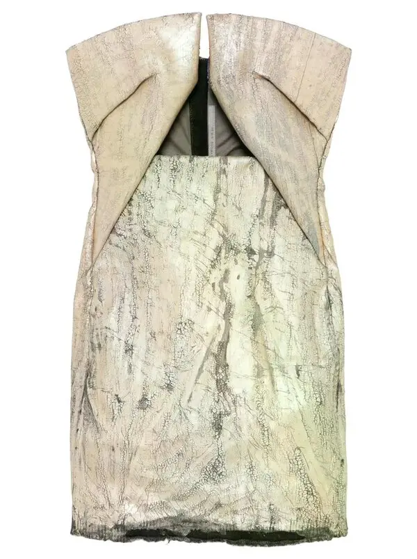 Rick Owens Prong-detail Mini Dress - Gold