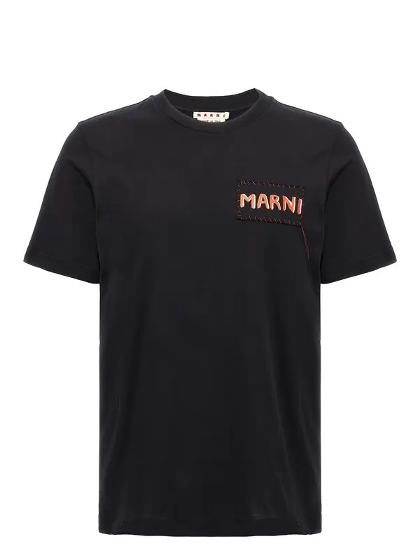 Marni Logo T Shirt - Black