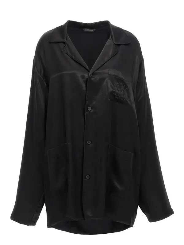 Balenciaga Embroidery Shirt - Black