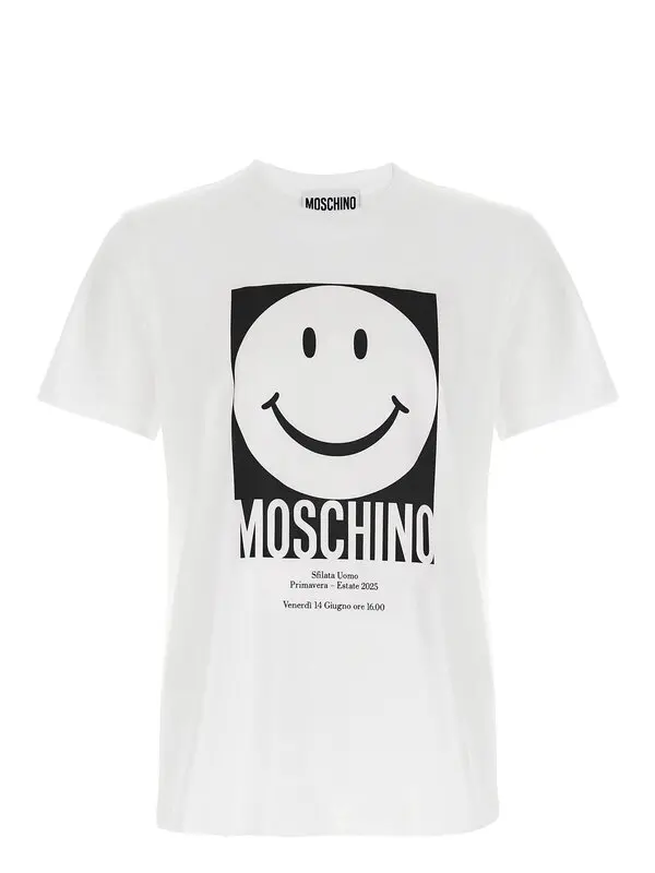 Moschino Smiley' T Shirt - White