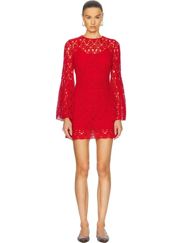 Gabriela Hearst Archie Dress - Scarlet Red