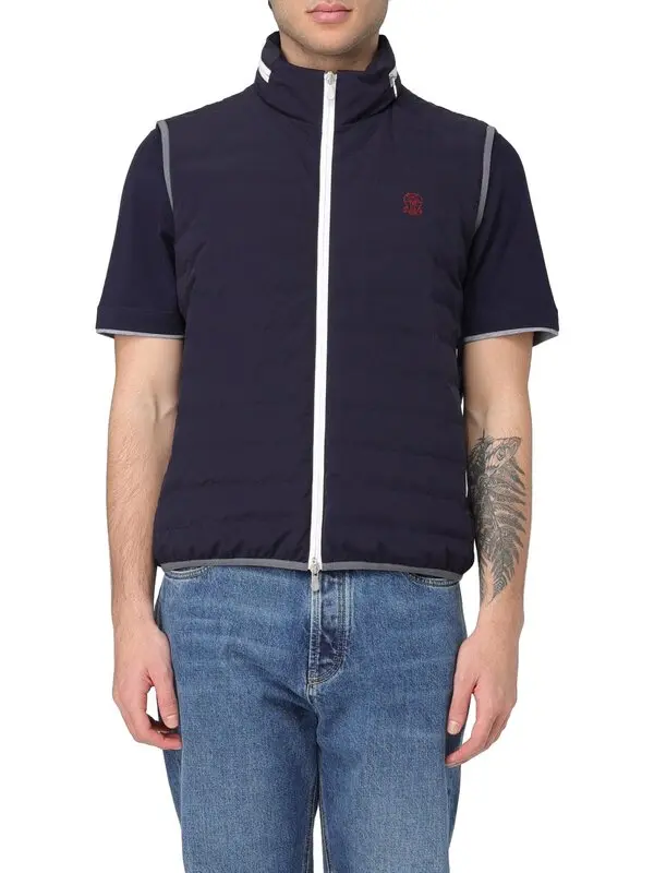 Brunello Cucinelli Quilted Vest - Blue